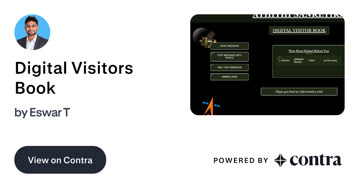Digital Visitors Book by Eswar T