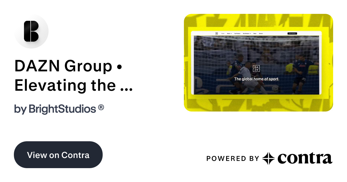DAZN Group • Elevating the Sports Streaming Experience by BrightStudios