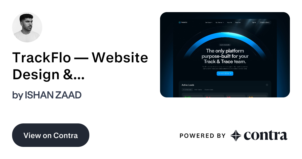 TrackFlo — Website Design & Framer Development by ISHAN ZAAD