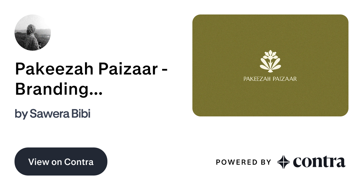 Pakeezah Paizaar - Branding & Design by Sawera Bibi