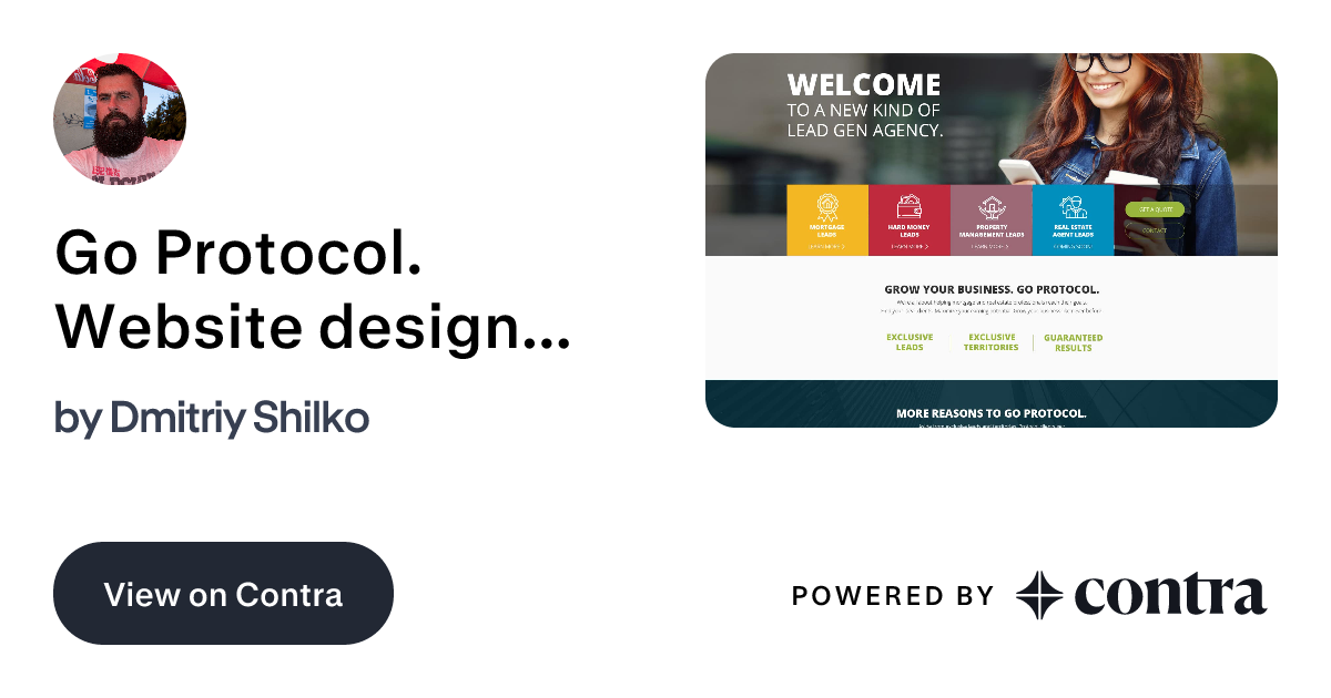 Go Protocol. Website design and WordPress development. by Dmitriy Shilko