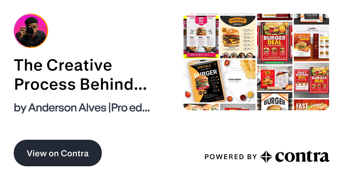 The Creative Process Behind Burger Menu and Flyer Design by Anderson ...
