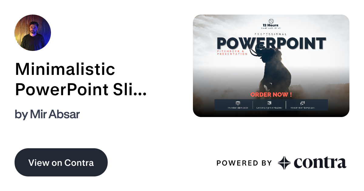 Minimalistic PowerPoint Slide Design! by Mir Absar