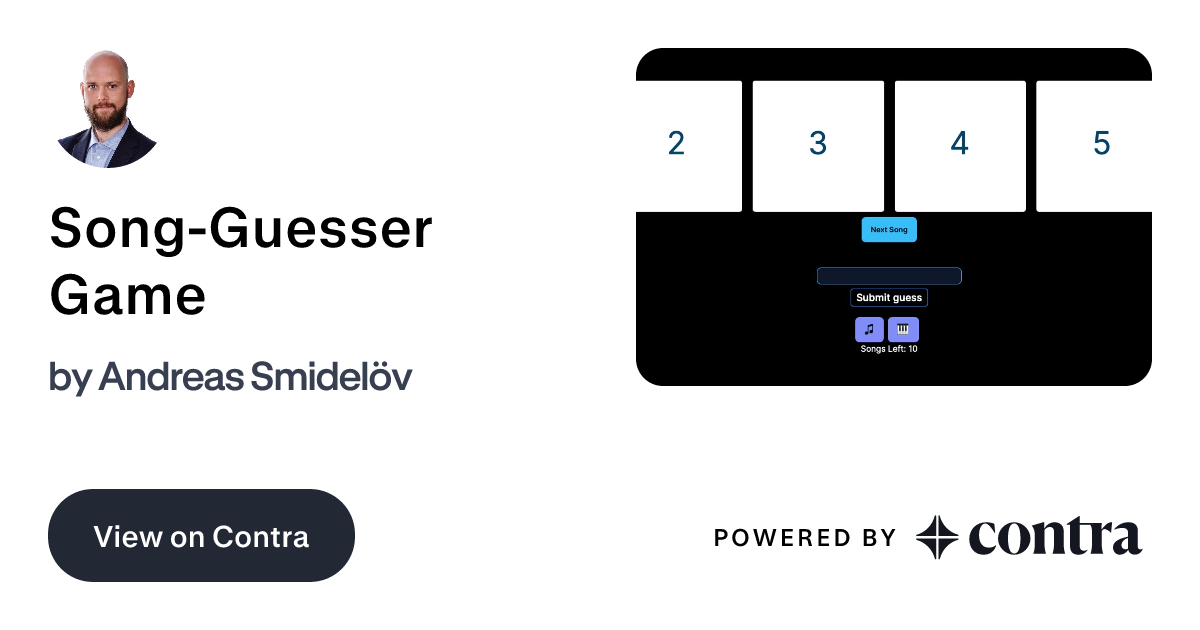 Song-Guesser Game by Andreas Smidelöv