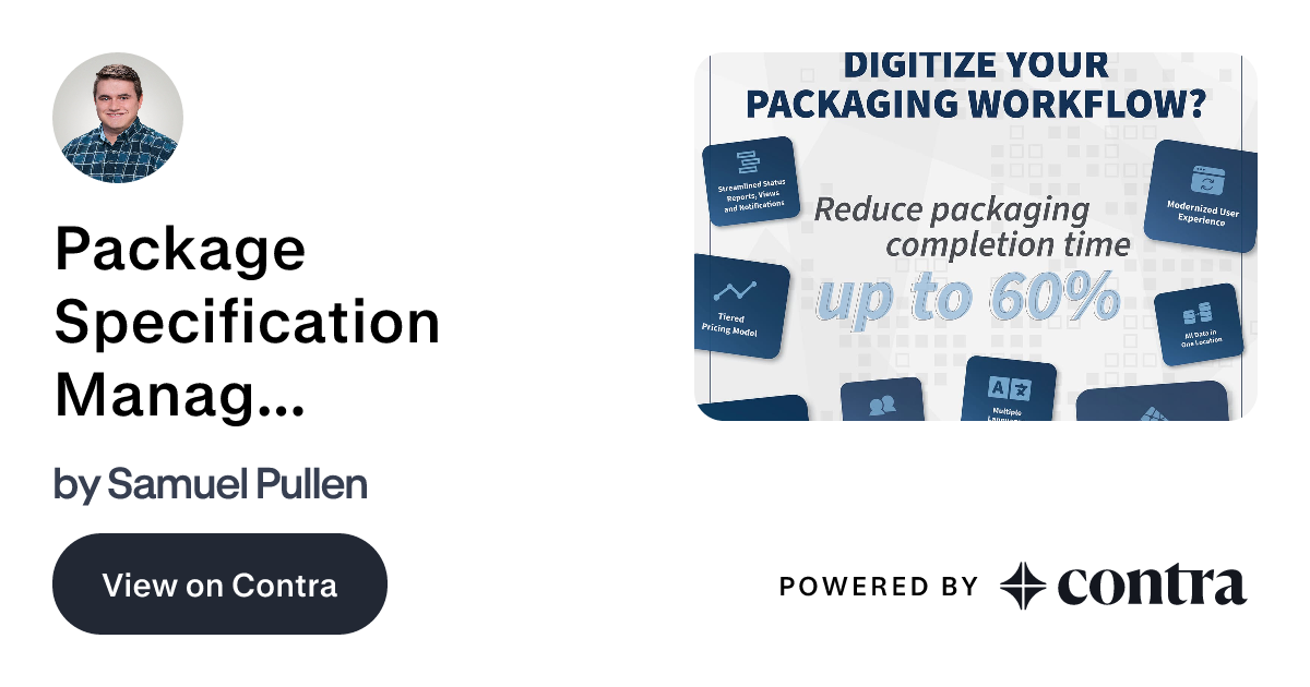 Package Specification Management Social Ads by Samuel Pullen
