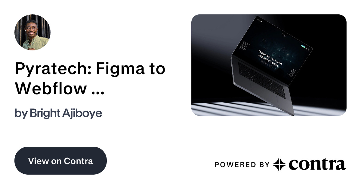 Pyratech: Figma to Webflow Development by Bright Ajiboye