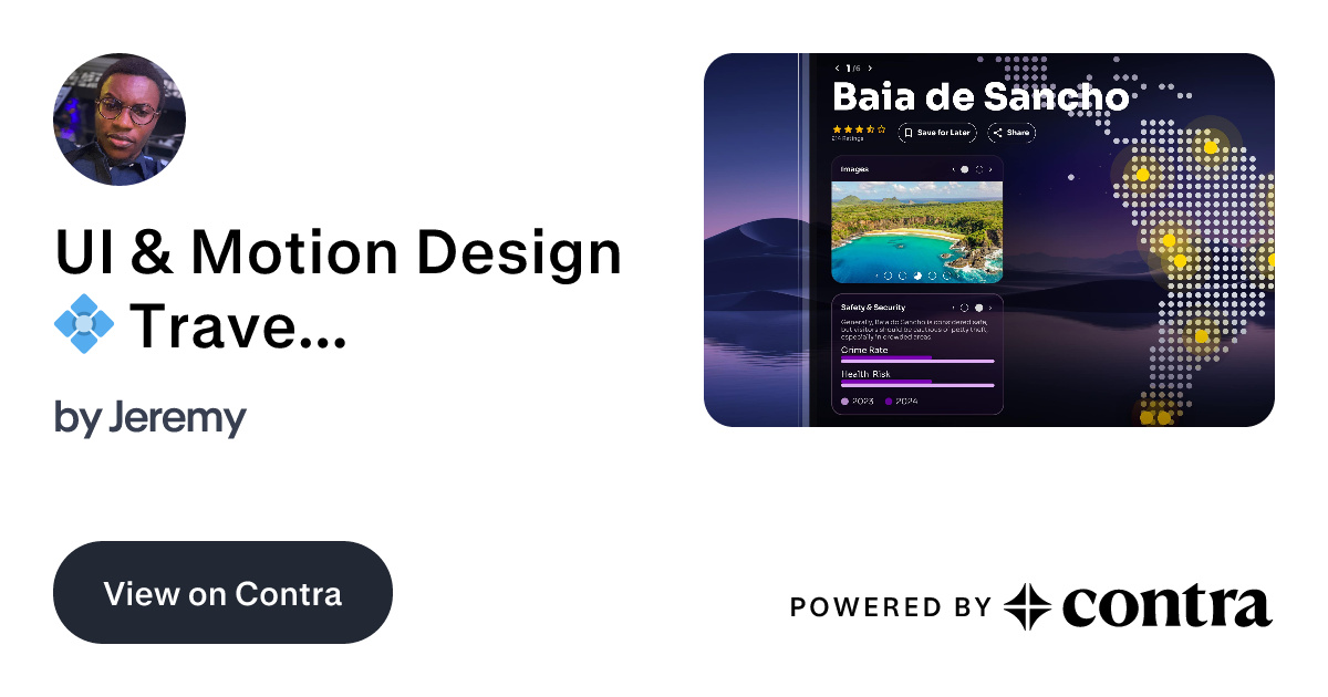 UI & Motion Design 💠 Travel Web App Design by Jeremy