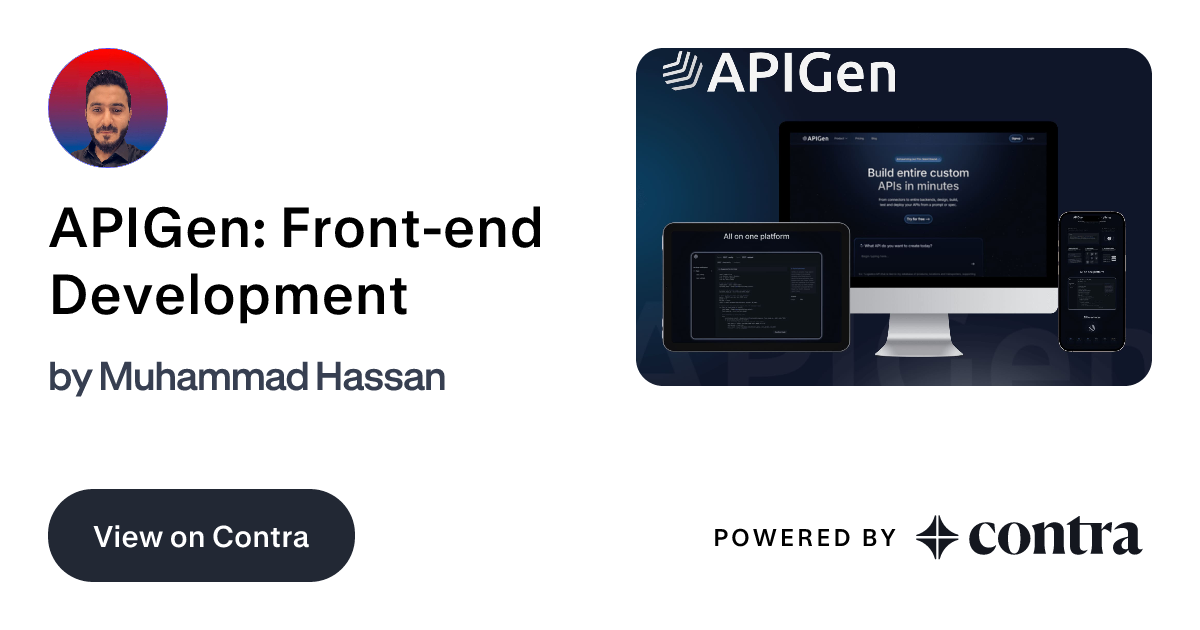 APIGen: Front-end Development by Muhammad Hassan