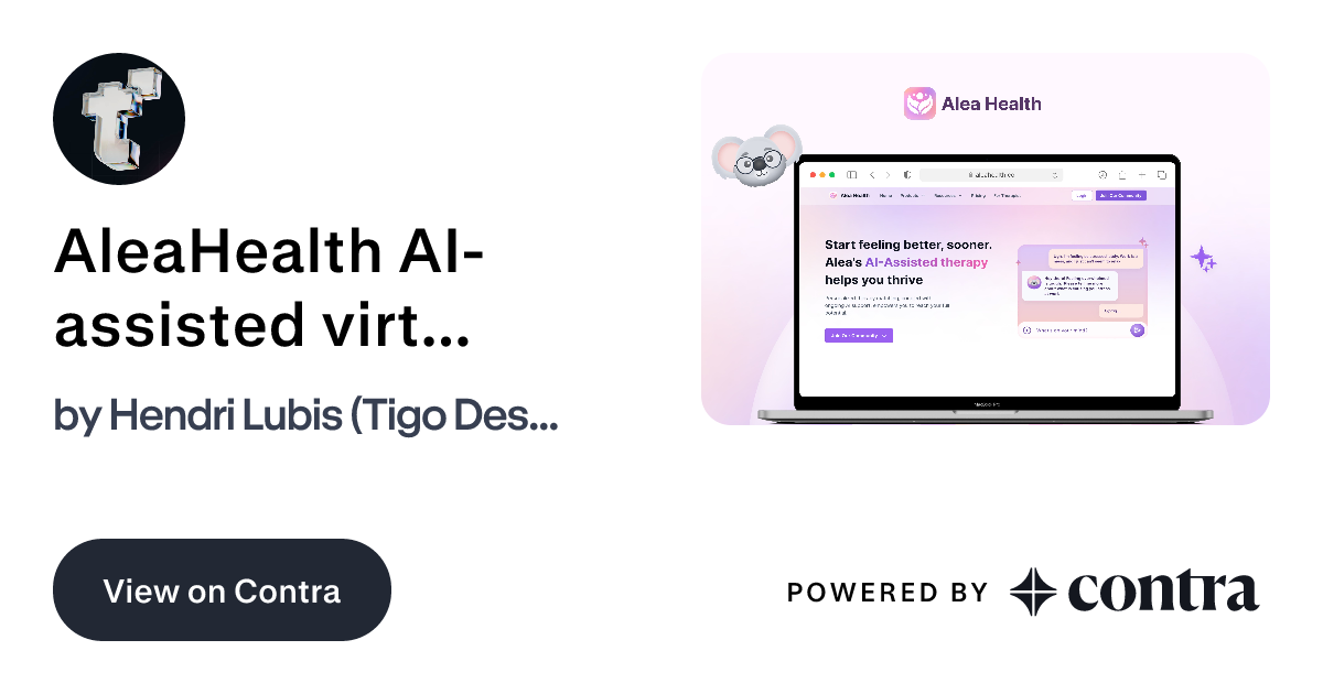 AleaHealth AI-assisted virtual mental health clinic by Hendri Lubis (Tigo Design)