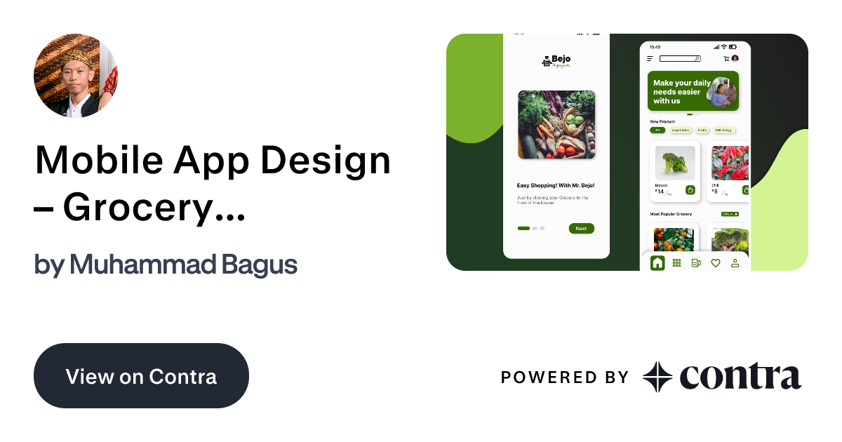 Mobile App Design – Grocery Shopping with Mr. Bejo by Muhammad Bagus