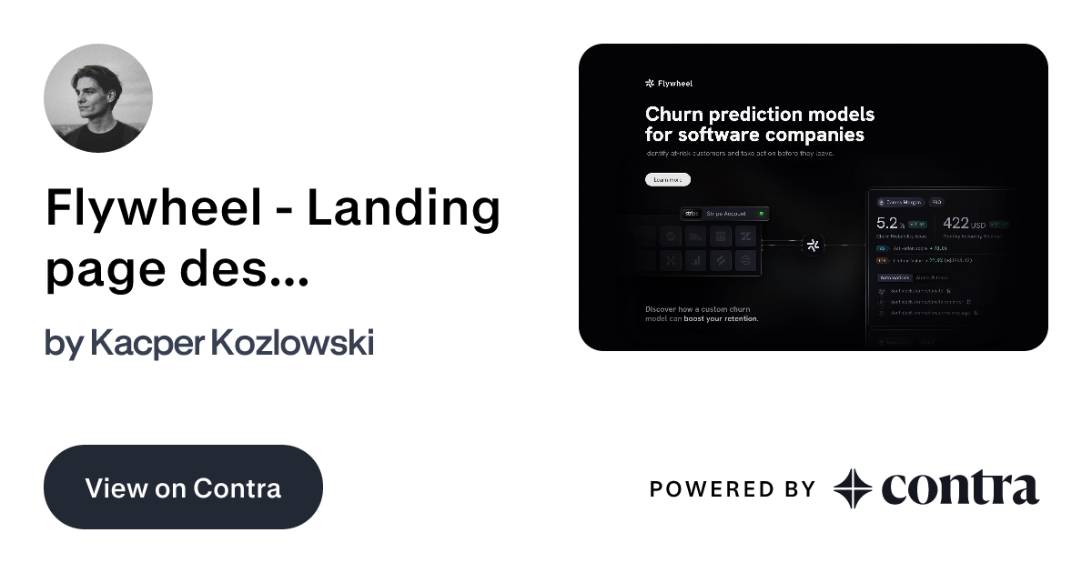 Flywheel - Landing page design & dev by Kacper Kozlowski