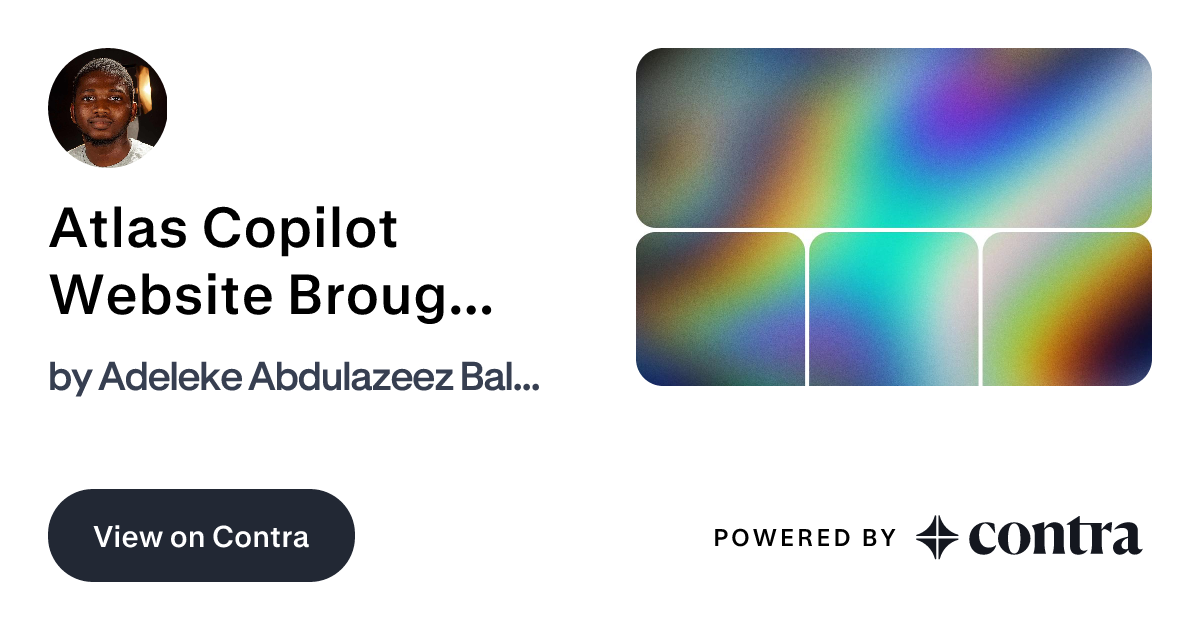 Atlas Copilot Website Brought to Life with Webflow by Adeleke Abdulazeez Balogun