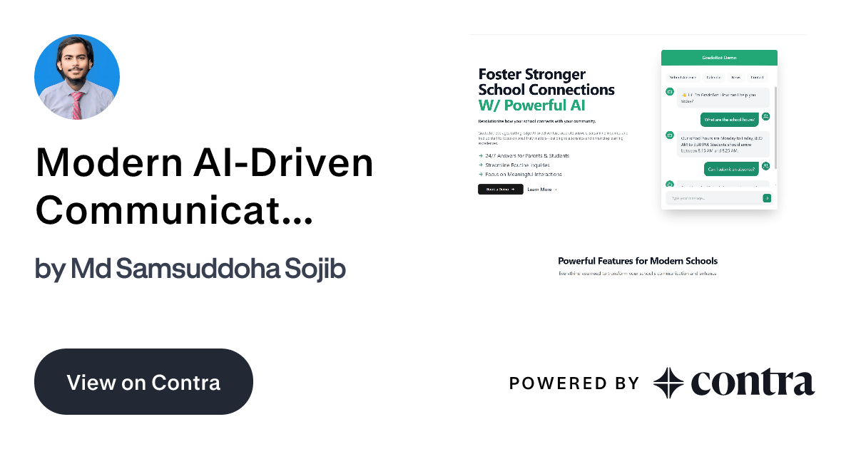 Modern AI-Driven Communication Tool for Schools by Md Samsuddoha Sojib