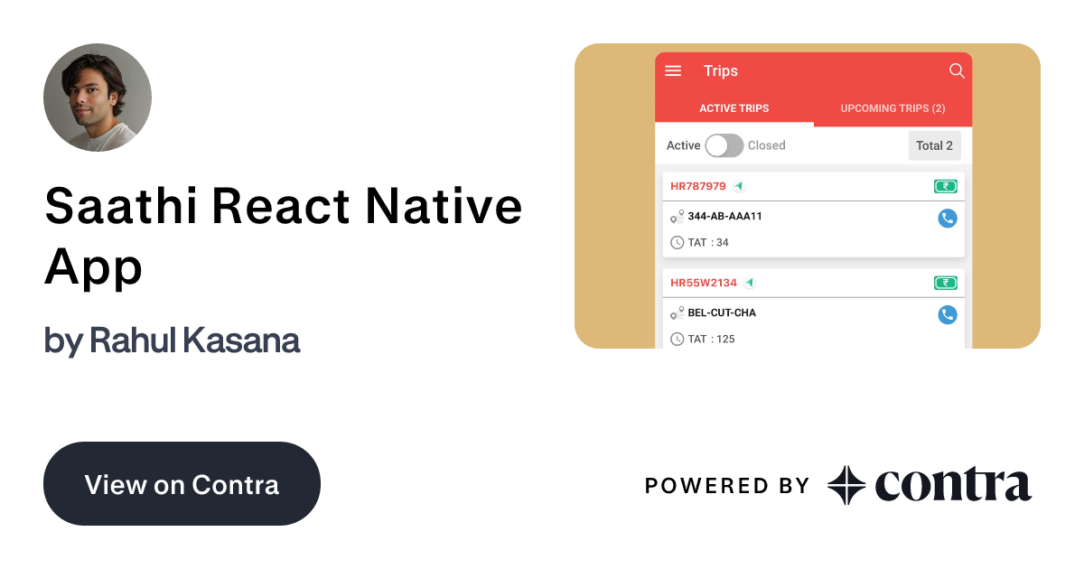 Saathi React Native App by Rahul Kasana