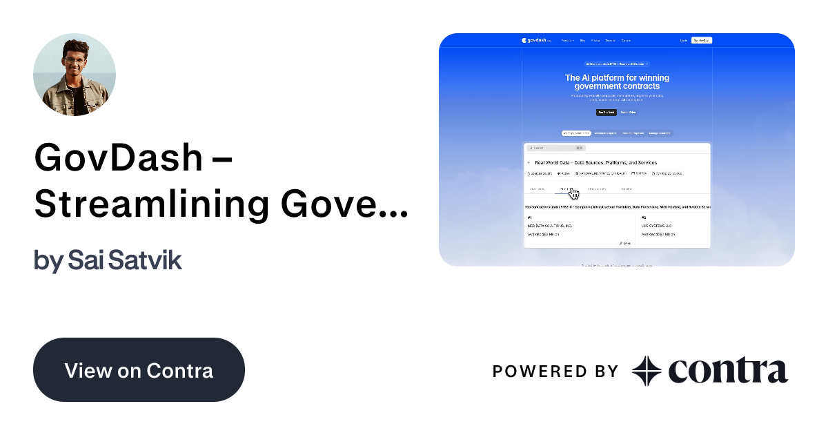 GovDash – Streamlining Governance Through Seamless Development by Sai ...