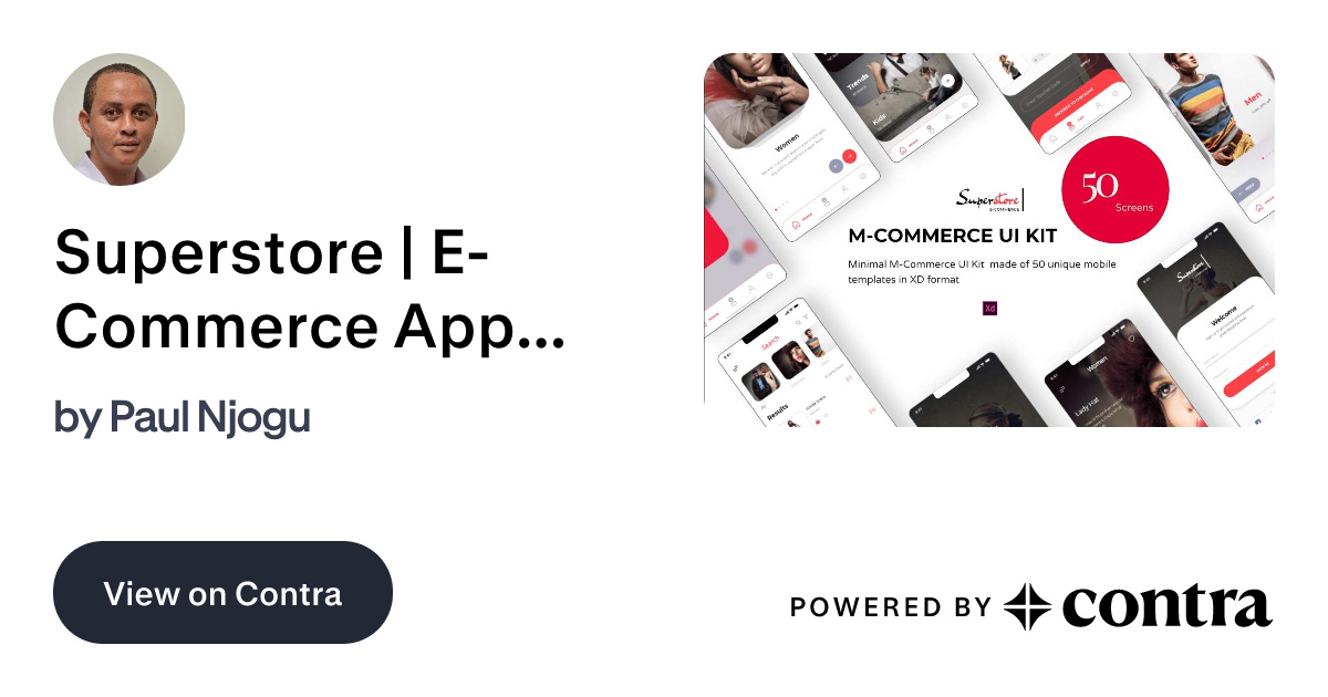 Superstore | E-Commerce App UI Kit by Paul Njogu