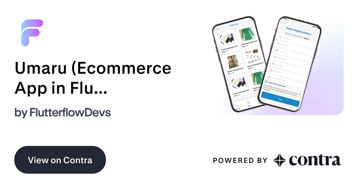 Umaru (Ecommerce App in Flutterflow) by FlutterflowDevs (Flutterflow Agency)