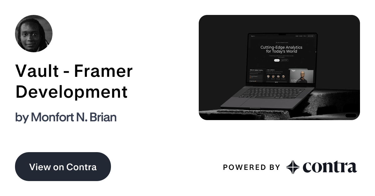 Vault - Framer Development by Monfort N. Brian