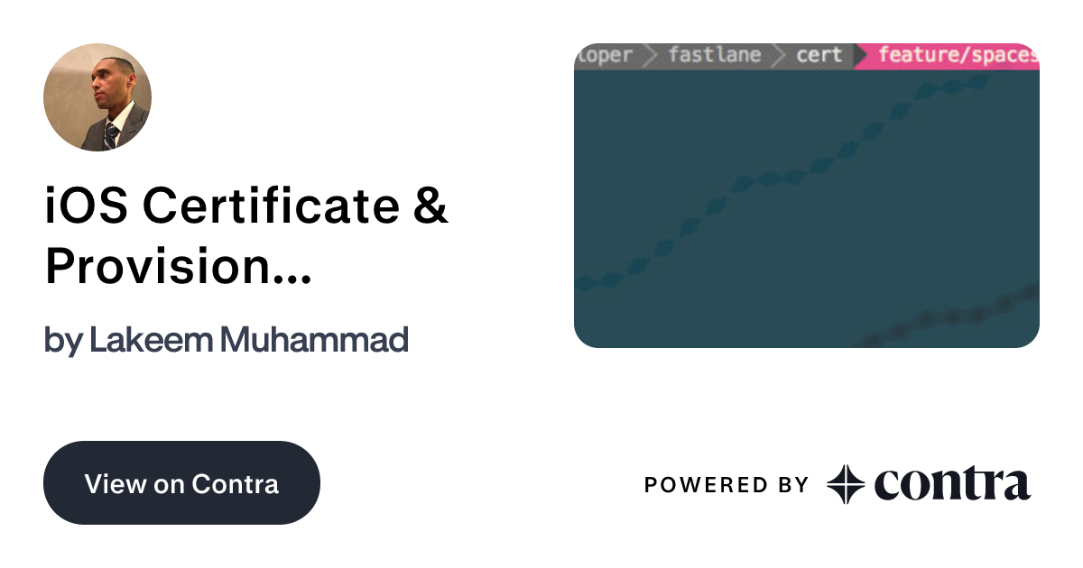 iOS Certificate & Provisioning Profile Automation by Lakeem Muhammad