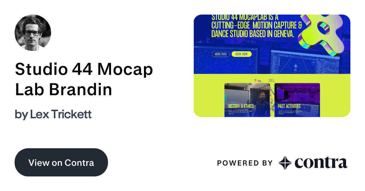 Studio 44 Mocap Lab Brandin by Lex Trickett