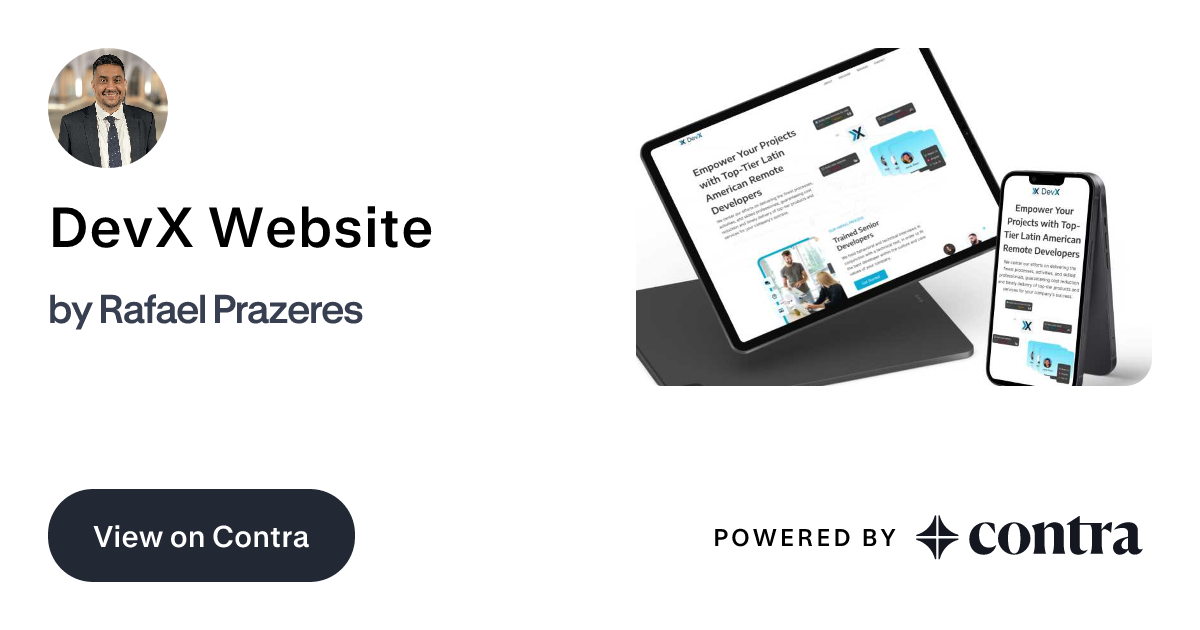 DevX Website by Rafael Prazeres