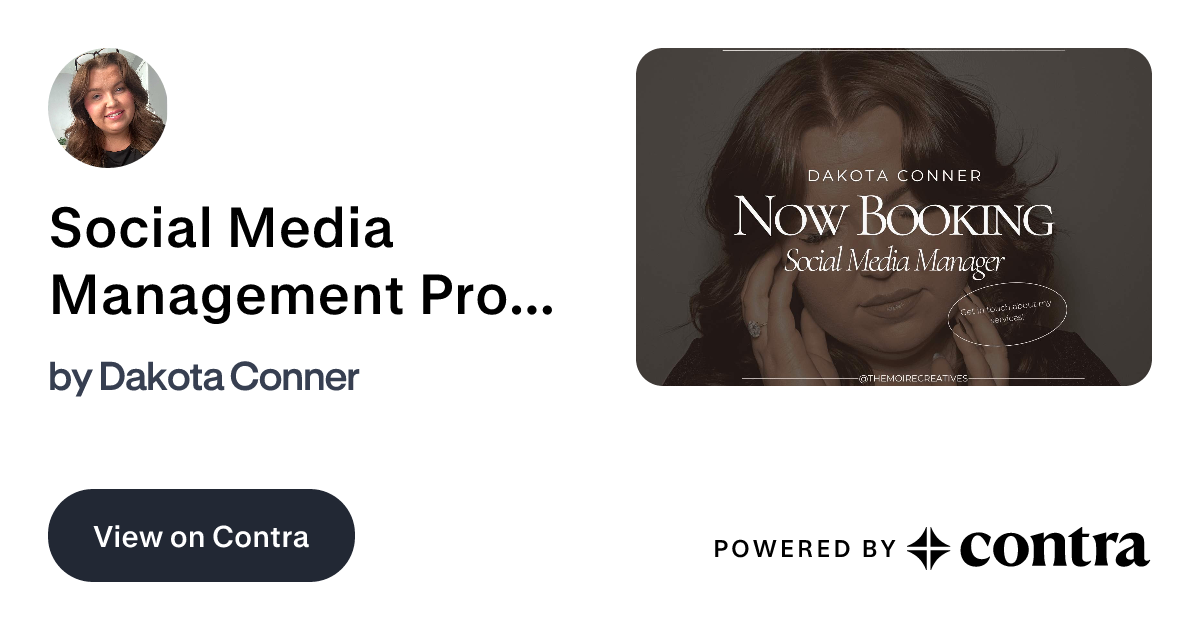 Social Media Management Project Examples by Dakota Conner