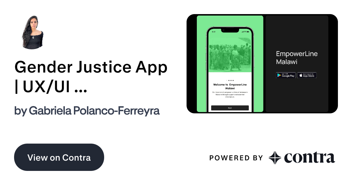 Gender Justice App | UX/UI & Development by Gabriela Polanco-Ferreyra