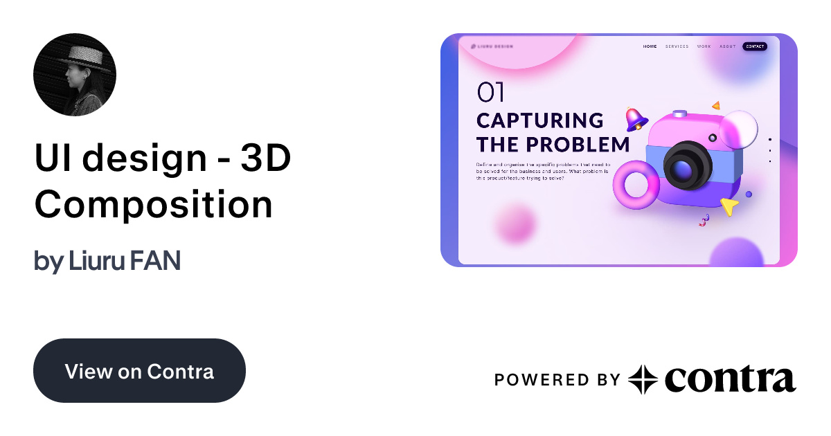 UI design - 3D Composition by Liuru FAN