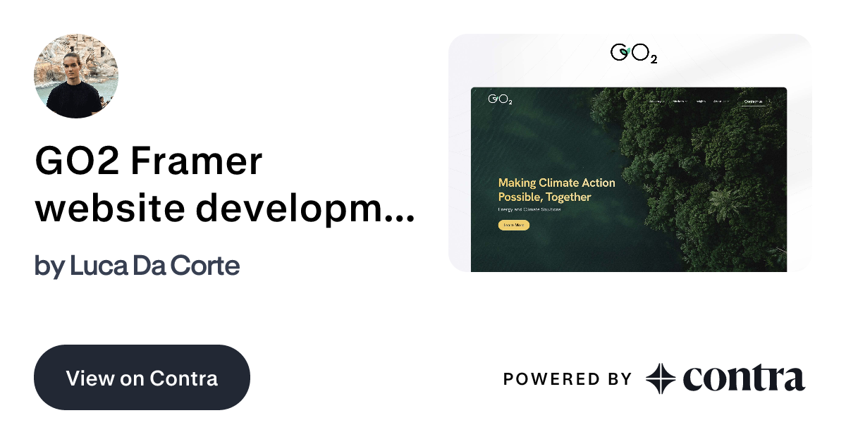 GO2 Framer website development and maintanance by Luca Da Corte