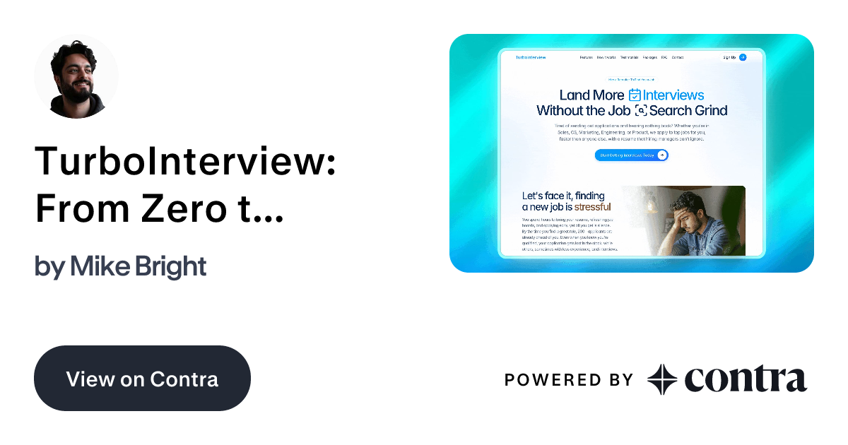 TurboInterview: From Zero to Launch in 10 Days by Mike Bright
