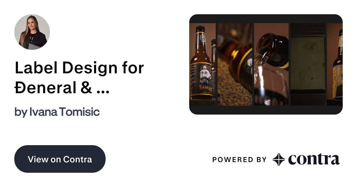 Label Design for Đeneral & Tango Beers by Ivana Tomisic