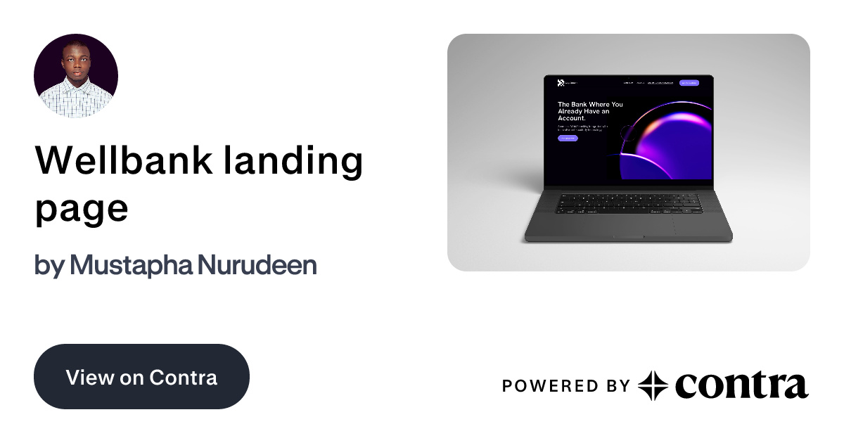Wellbank landing page by Mustapha Nurudeen