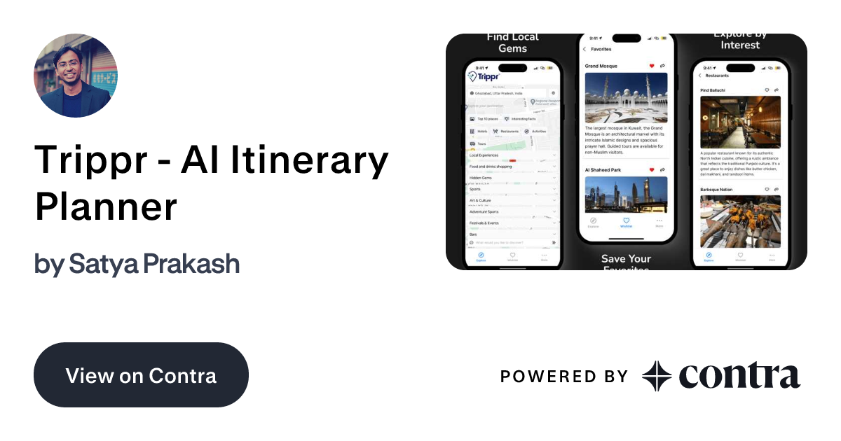 Trippr - AI Itinerary Planner by Satya Prakash