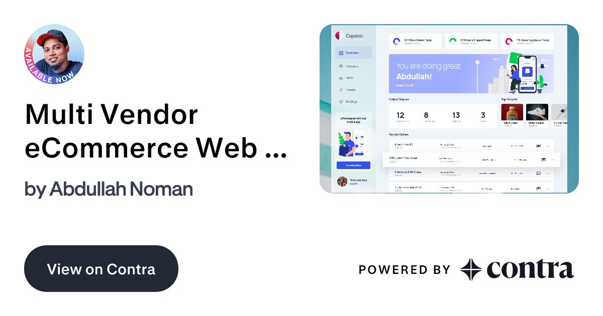 Multi Vendor eCommerce Web Application UI Design by Abdullah Noman