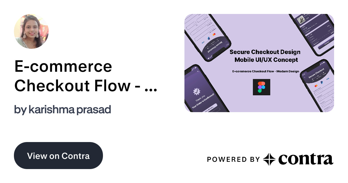 E-commerce Checkout Flow - Modern Design by karishma prasad