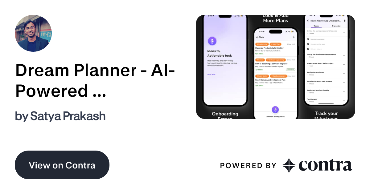 Dream Planner - AI-Powered Goal Planning Platform by Satya Prakash