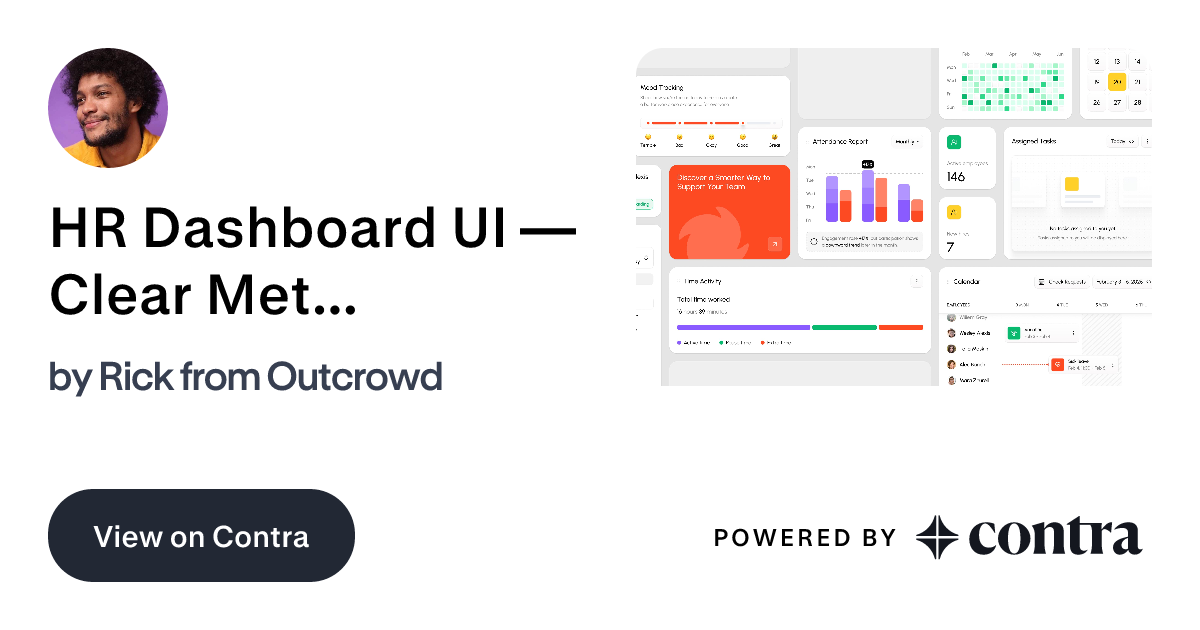 HR Dashboard UI — Clear Metrics, Human-Centered Design by Rick from ...