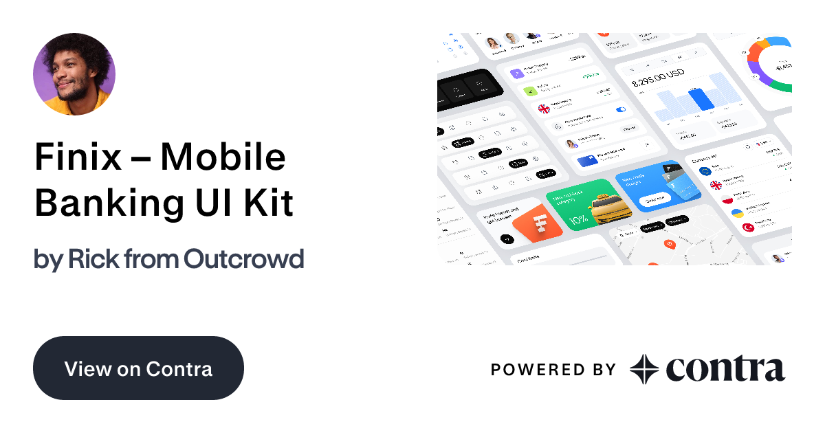 Finix – Mobile Banking UI Kit by Rick from Outcrowd