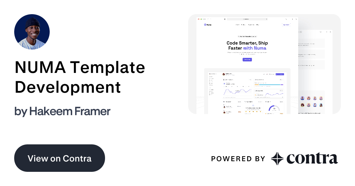 NUMA Template Development by Hakeem Framer