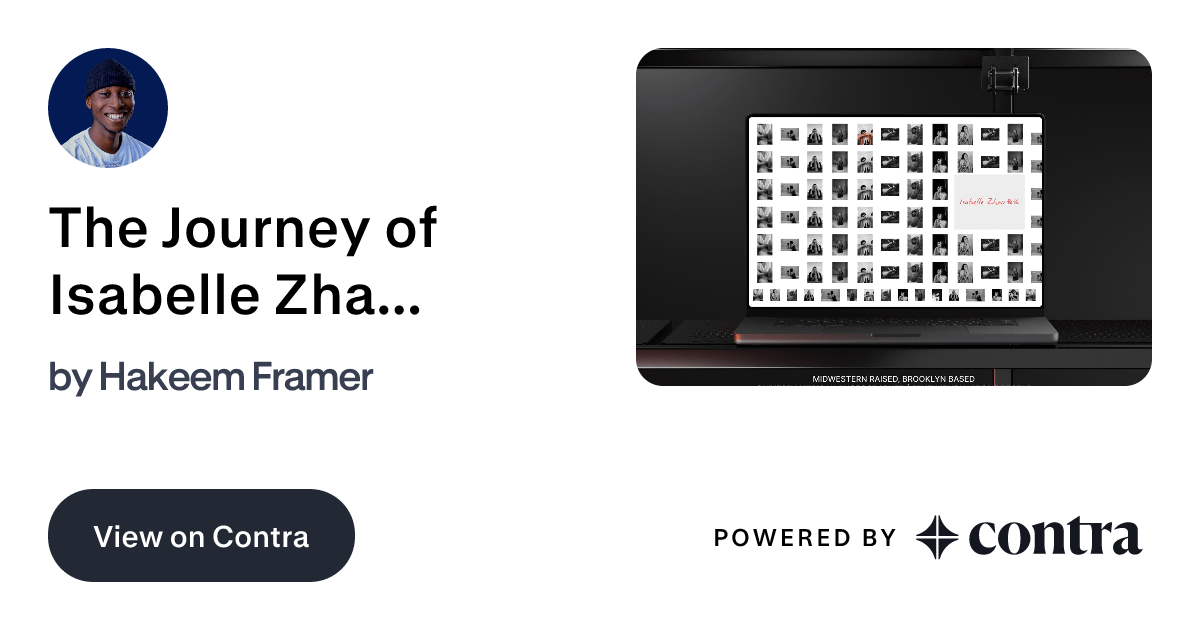 The Journey of Isabelle Zhao's Photography Portfolio with Framer by ...