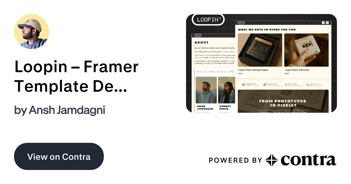 Loopin – Framer Template Design and Development by Ansh Jamdagni