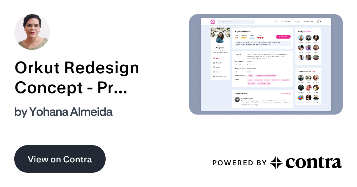Orkut Redesign Concept - Profile Page by Yohana Almeida