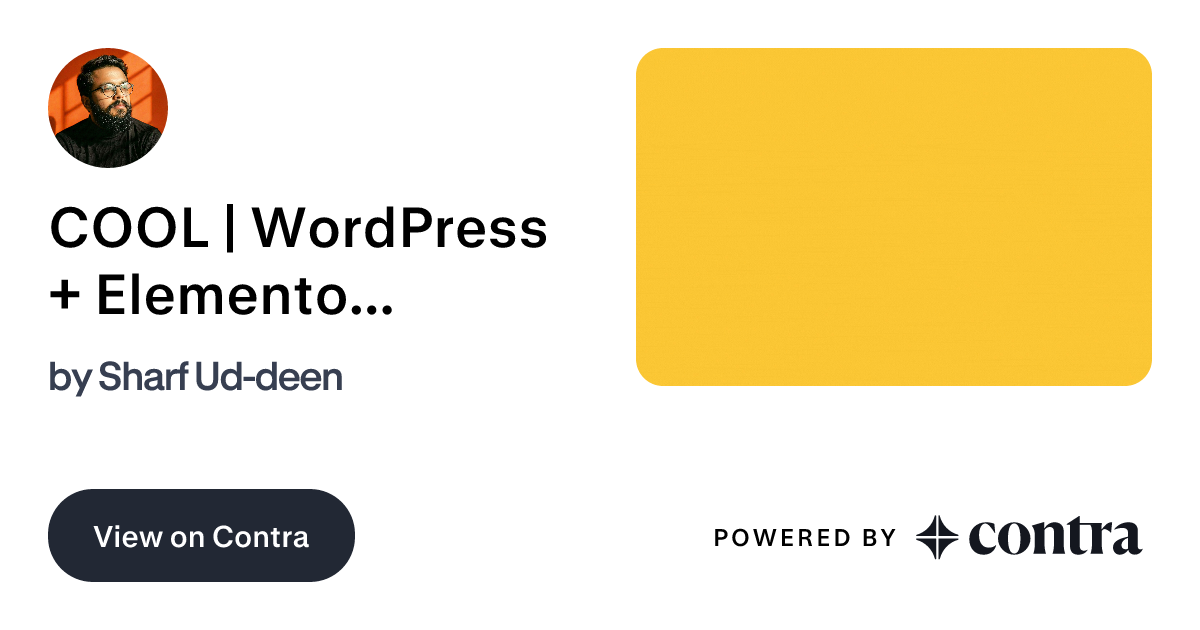 COOL | WordPress + Elementor Site Development by Developer Sharf