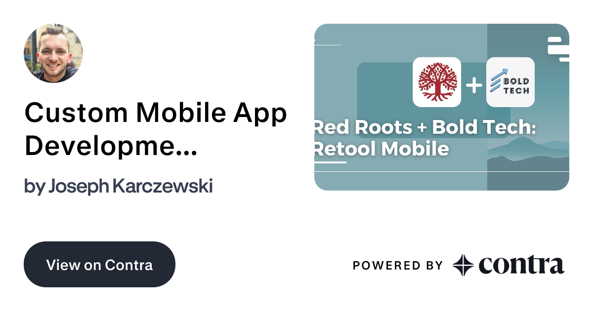 Custom Mobile App Development for Red Roots Capital by Joseph Karczewski