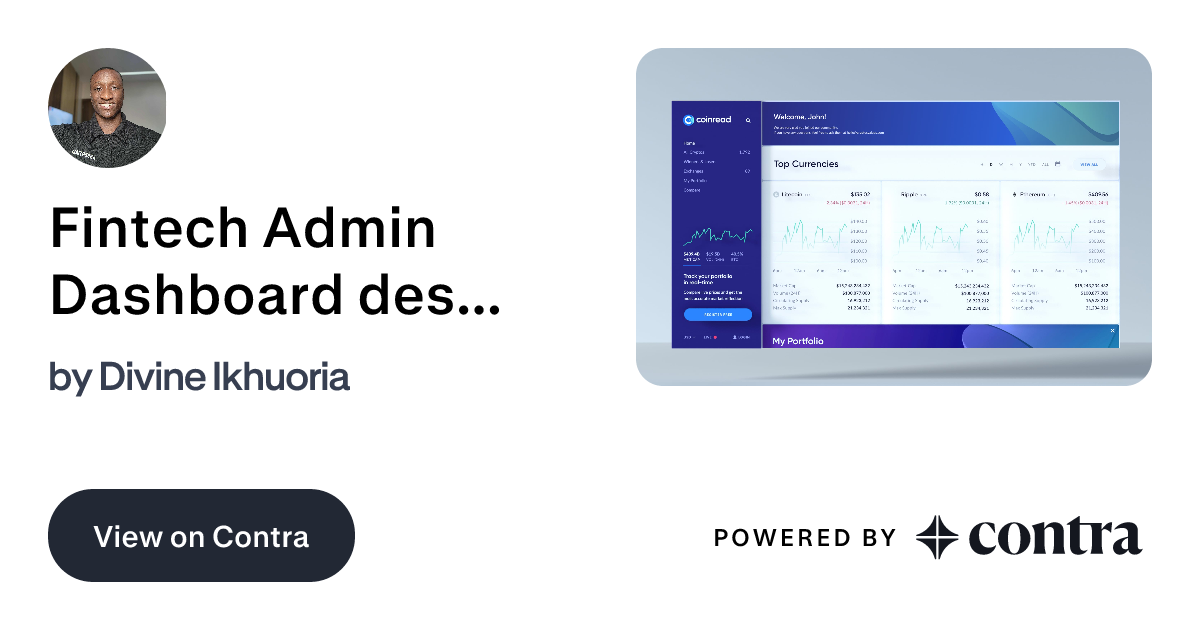 Fintech Admin Dashboard design for Coinread: Web App, UX UI by Divine ...