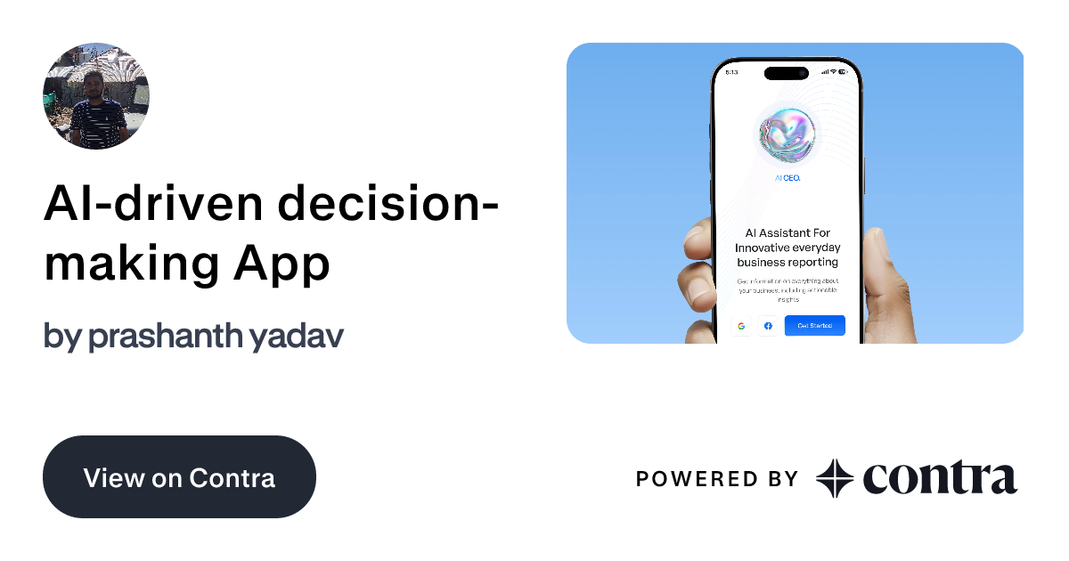 AI-driven decision-making App by prashanth yadav