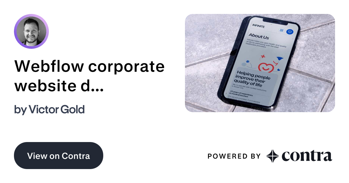 Webflow corporate website design & development by Victor Gold