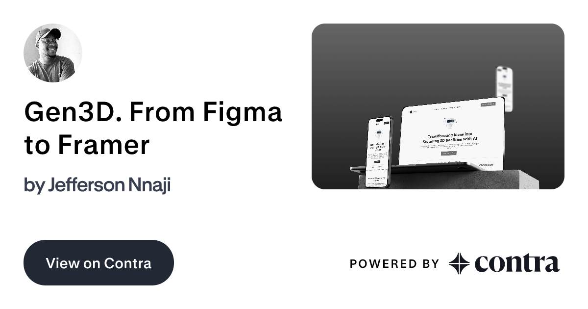 Gen3D. From Figma to Framer by Jefferson Nnaji