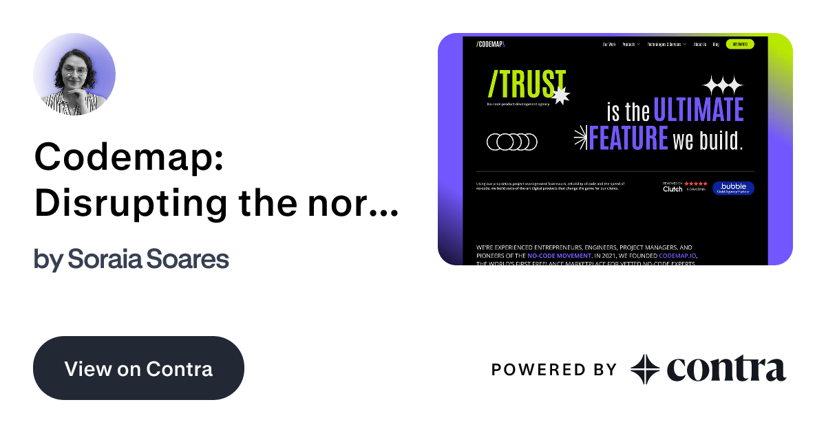 Codemap: Disrupting the norm with a bold website design by Soraia Soares