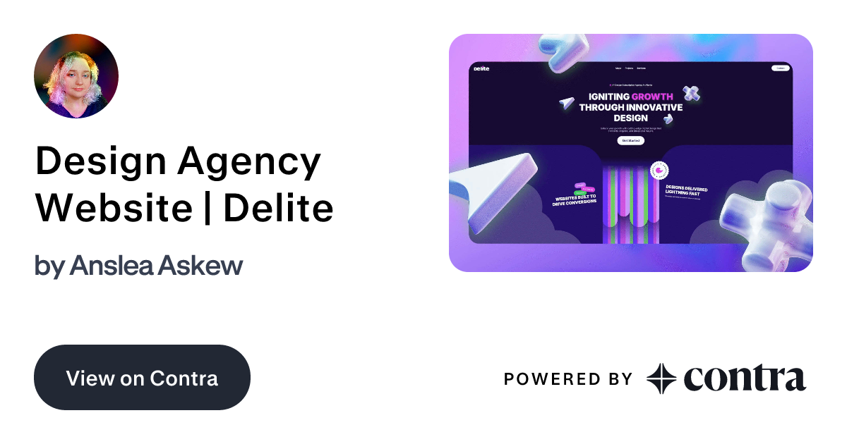 Design Agency Website | Delite by Anslea Askew